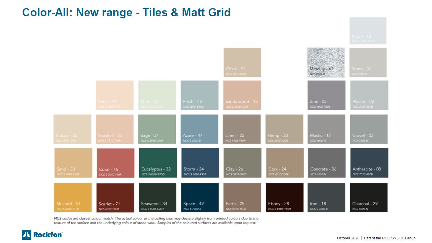 Rockfon Color-all® de Rockfon : fiche produit et informations ...